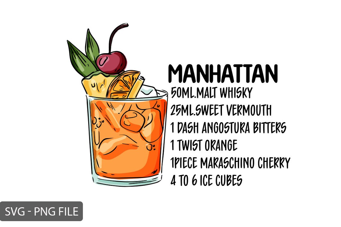 Cocktails Recipe SVG Bundle, Cocktail Recipe Svg, Cocktail Recipe for ...