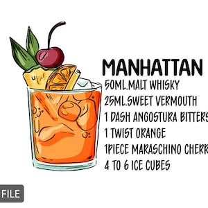 Cocktails Recipe SVG Bundle, Cocktail Recipe Svg, Cocktail Recipe for ...