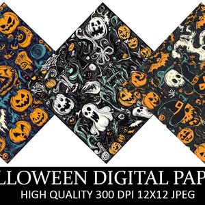 Halloween Digital Paper Mega Bundle , Seamless Gothic, Spooky, Vampire ...