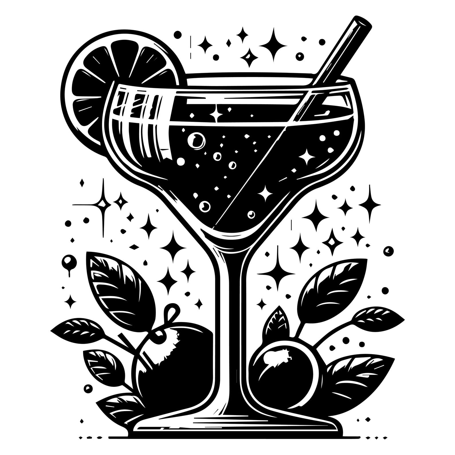 Cocktails SVG Clipart Bundle, Bar Cart Decor (digital Download) - Etsy