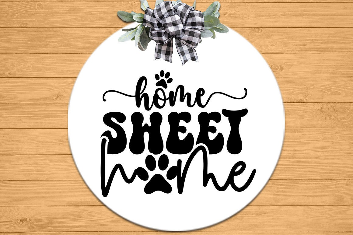 Dog Welcome Sign SVG Bundle, Dog Bandana SVG, Dog Sign SVG, Door Hanger ...