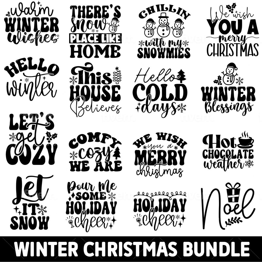 Winter SVG Bundle | Christmas Svg | Winter Svg | Santa Svg | Christmas ...
