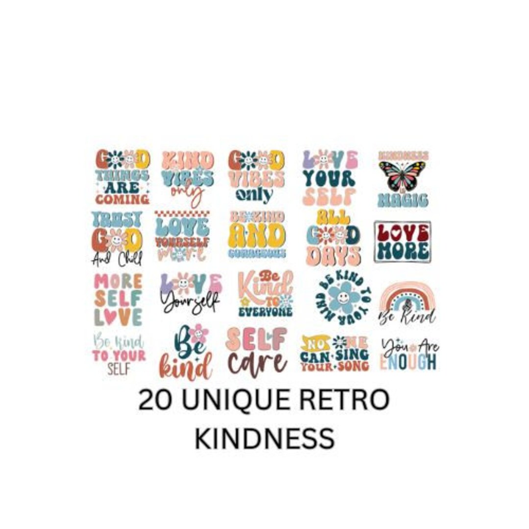 Retro Kindness Bundle, Kindness Inspiration, God Svg, Kindness Svg ...