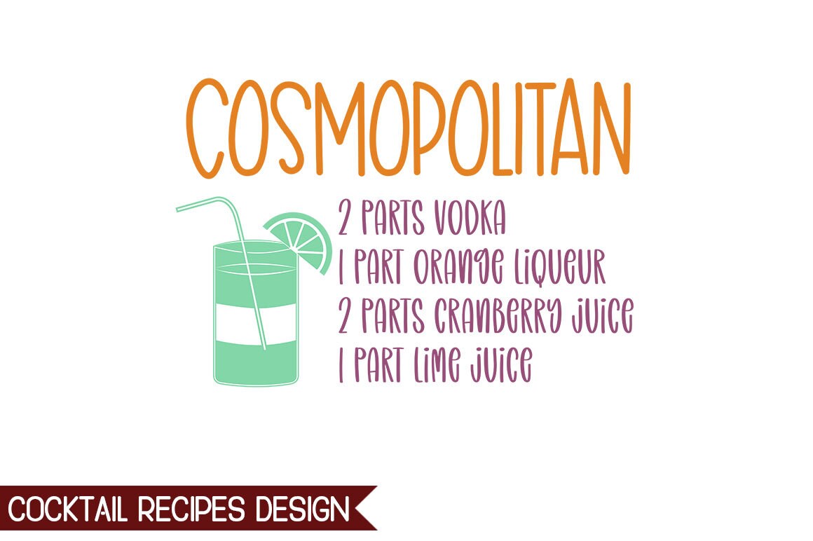 Cocktails Recipe SVG Bundle, Cocktail Recipe Svg, Cocktail Recipe for ...