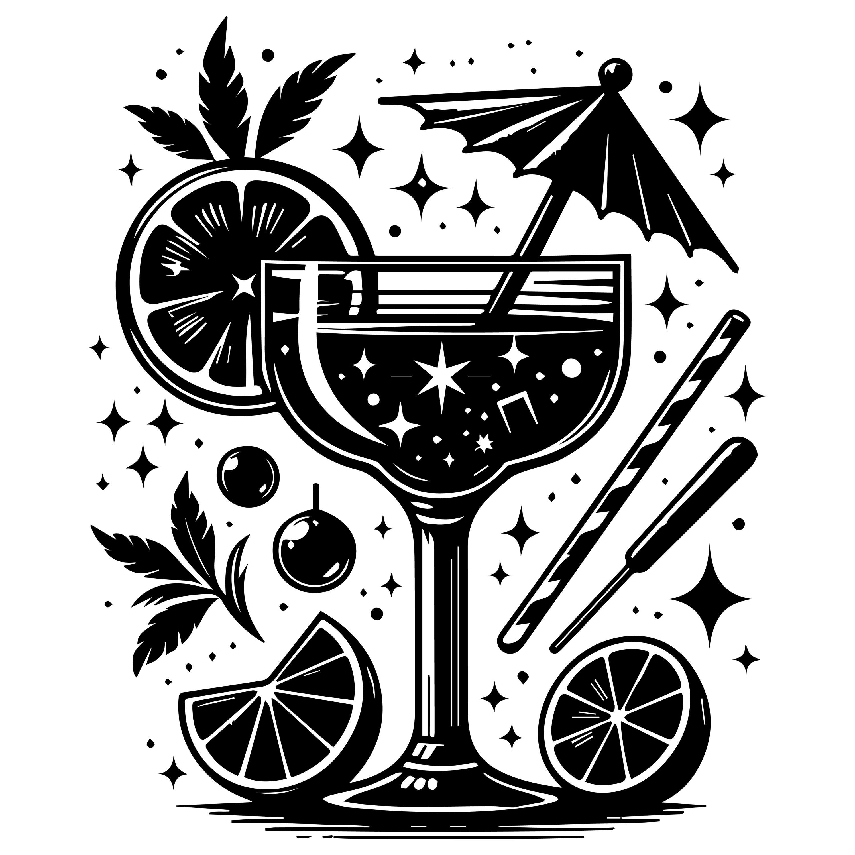 Cocktails SVG Bundle , Drink Clipart Cocktail Drinks Svg, Bar Cart ...