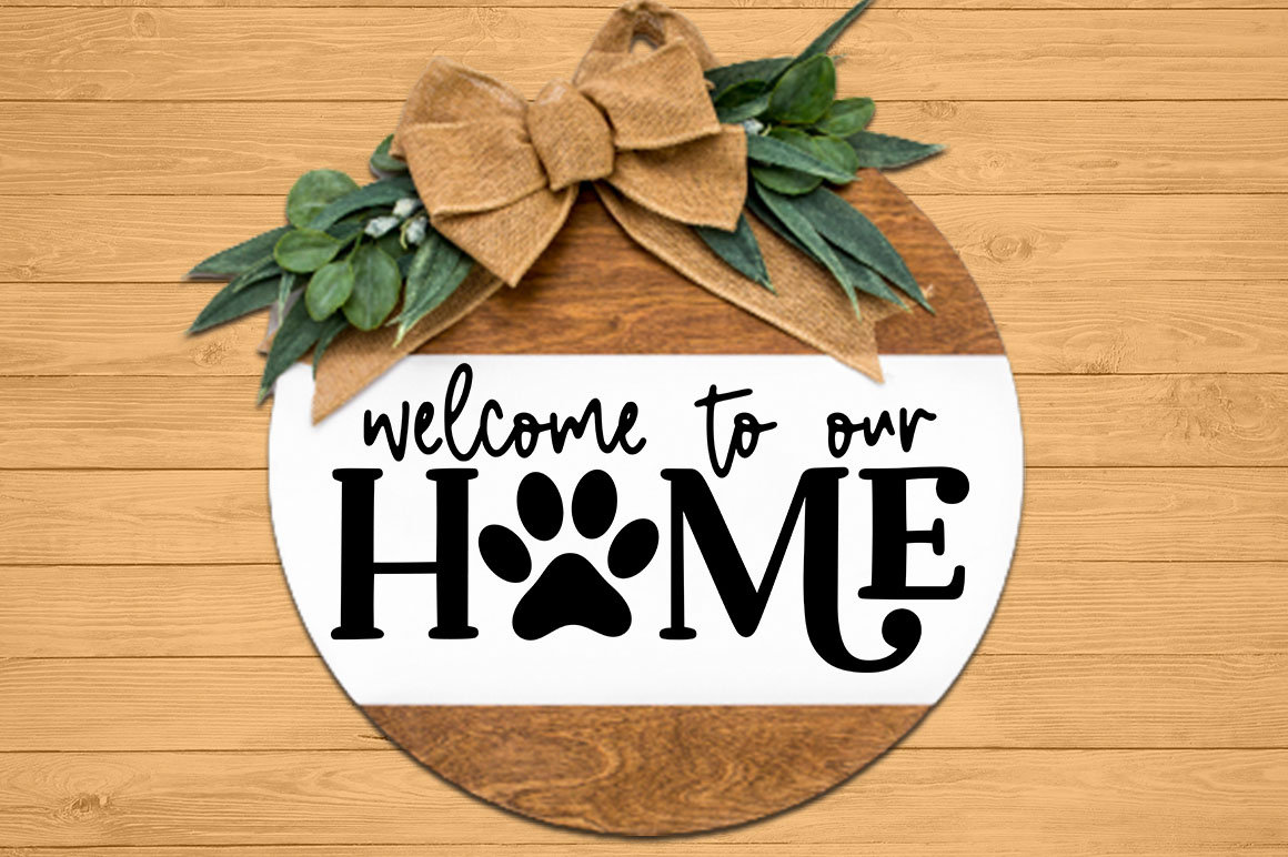Dog Welcome Sign SVG Bundle, Dog Bandana SVG, Dog Sign SVG, Door Hanger ...