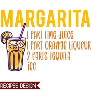 Cocktail Recipes SVG Bundle, Card Making, DIY Projects (dxf, Eps, Png ...