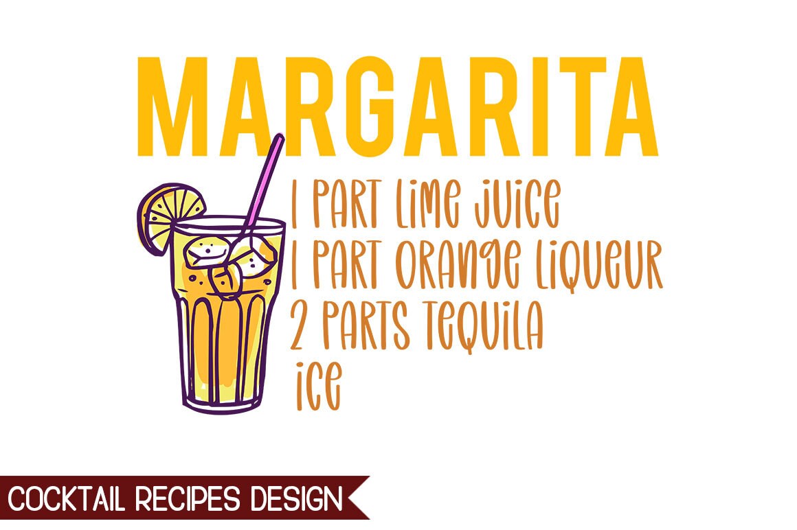 Cocktail Recipes SVG Bundle, Card Making, DIY Projects (dxf, Eps, Png ...
