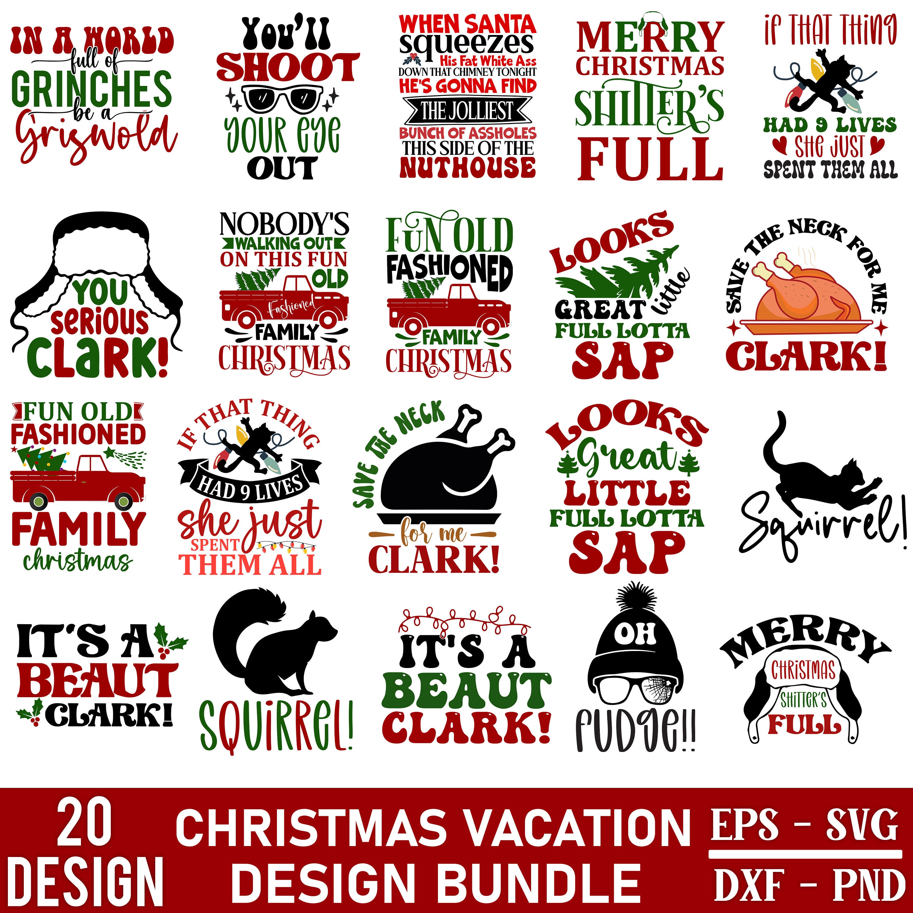 Christmas Vacation SVG Bundle - Christmas SVG Files for Cricut ...