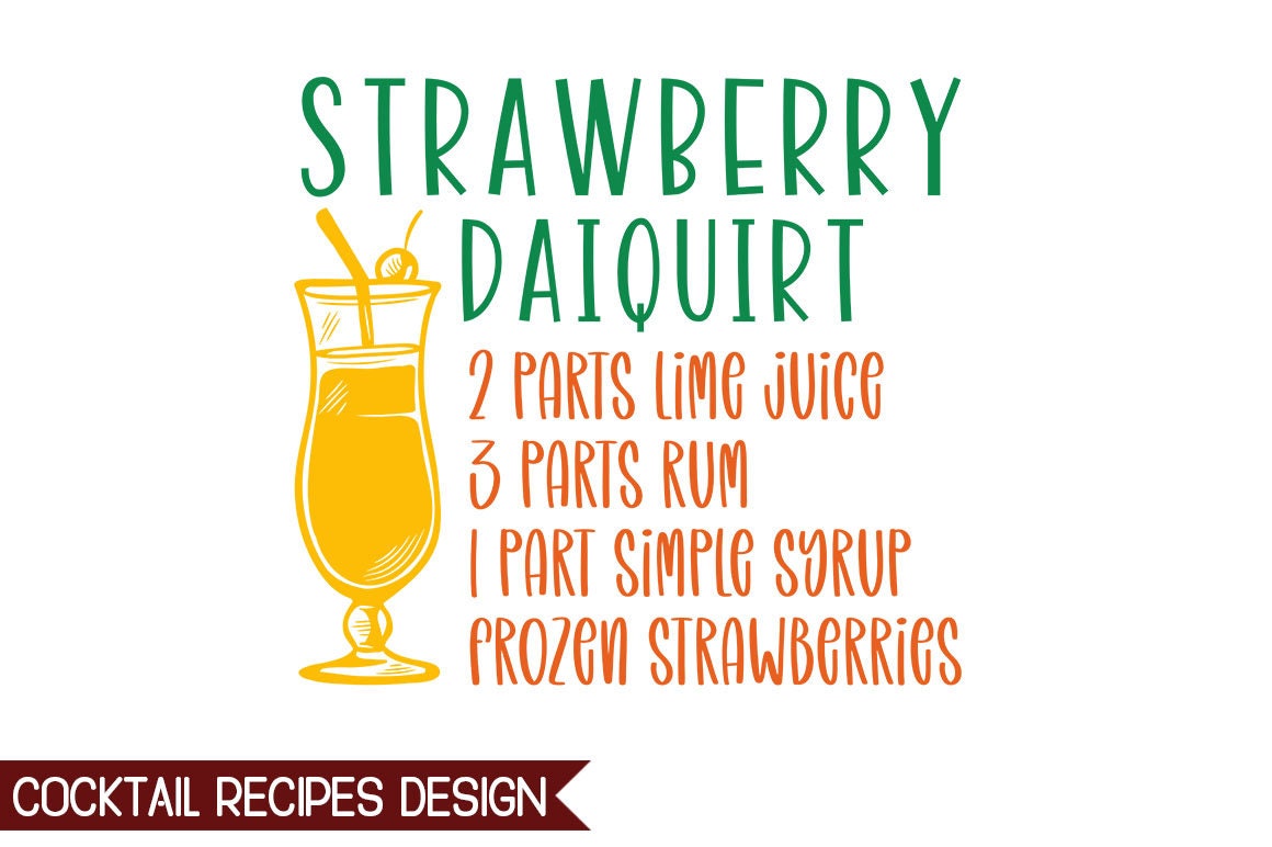 Cocktails Recipe SVG Bundle, Cocktail Recipe Svg, Cocktail Recipe for ...
