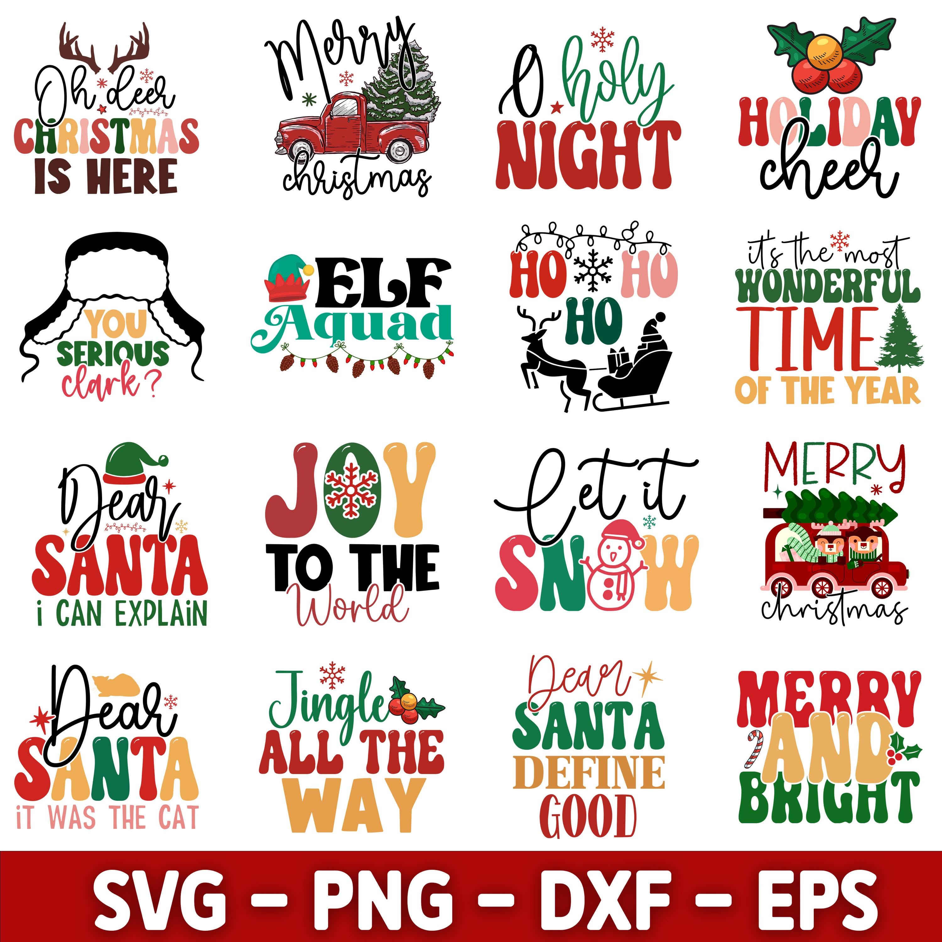 Funny Christmas SVG Bundle | Holiday Quotes, Clip Art (cut File) - Etsy