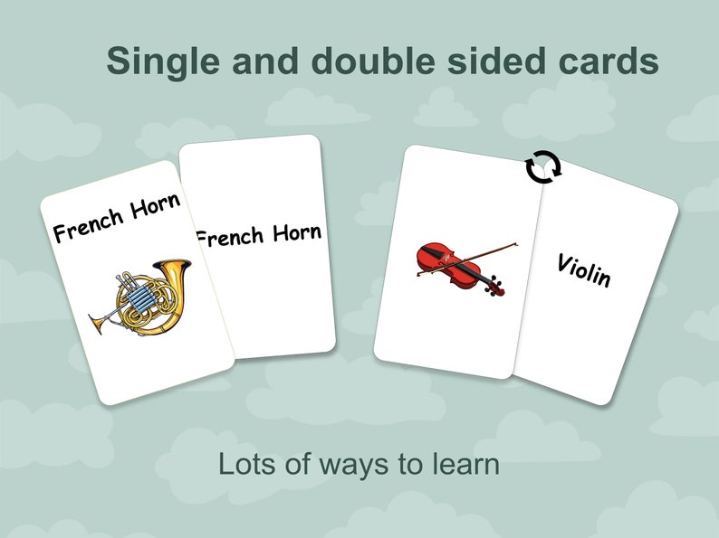 Mystuddybuddy Musical Instruments Flashcards Digital Learning Aid for ...