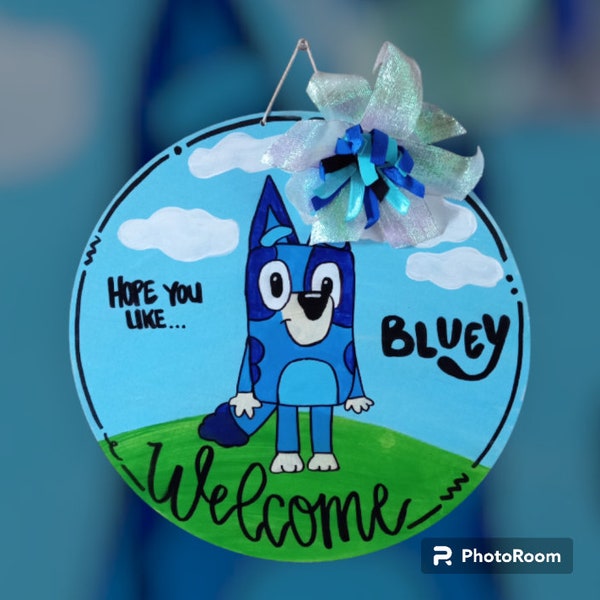 Bluey Door Hanger - Etsy