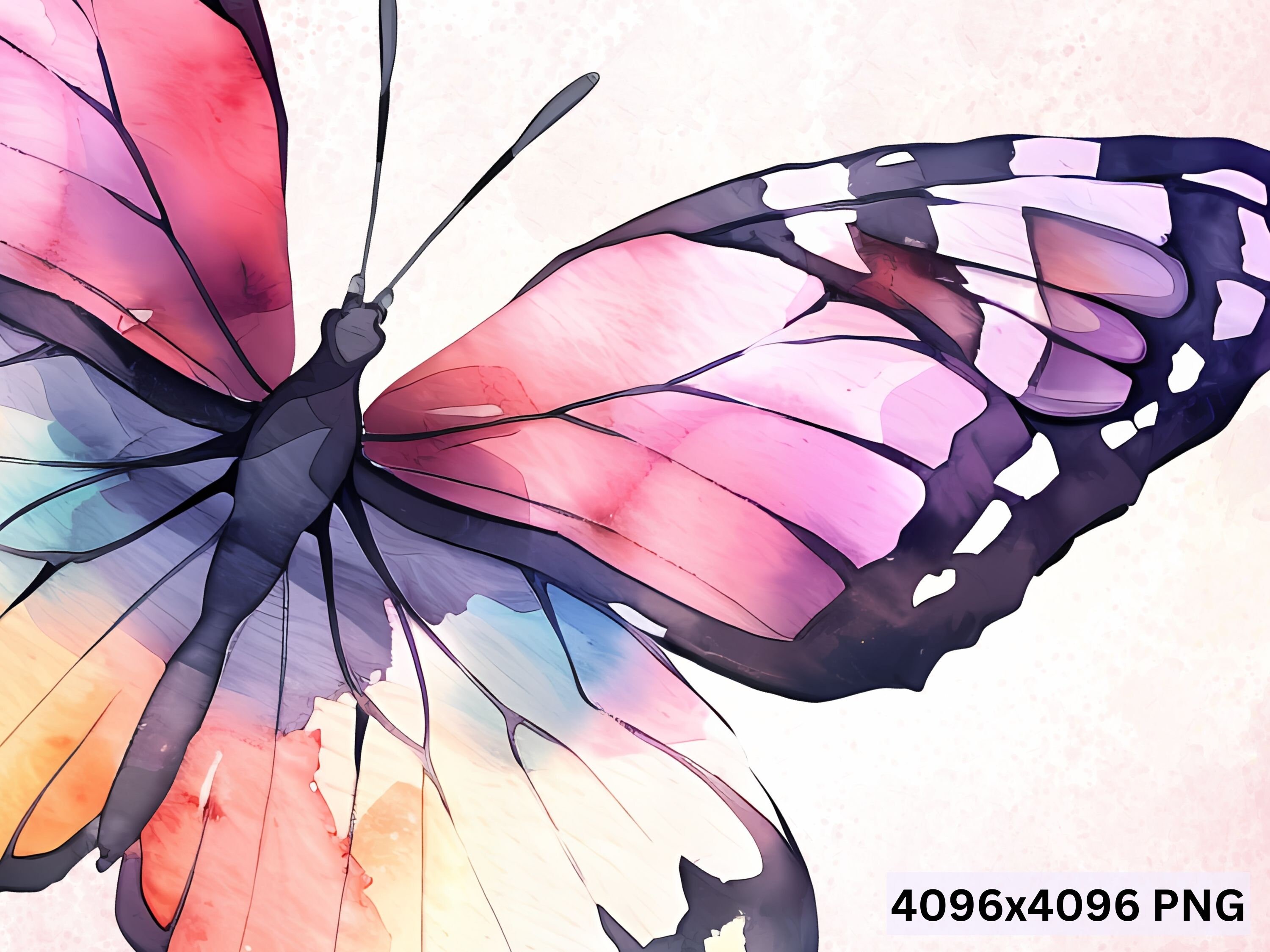 48 Watercolor Butterflies Clipart Bundle | PNG and SVG With Transparent ...