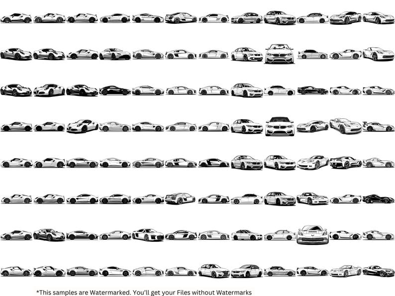 300 Fast Cars Clipart PNG SVG Bundle - Fast Car Digital Download, Race ...