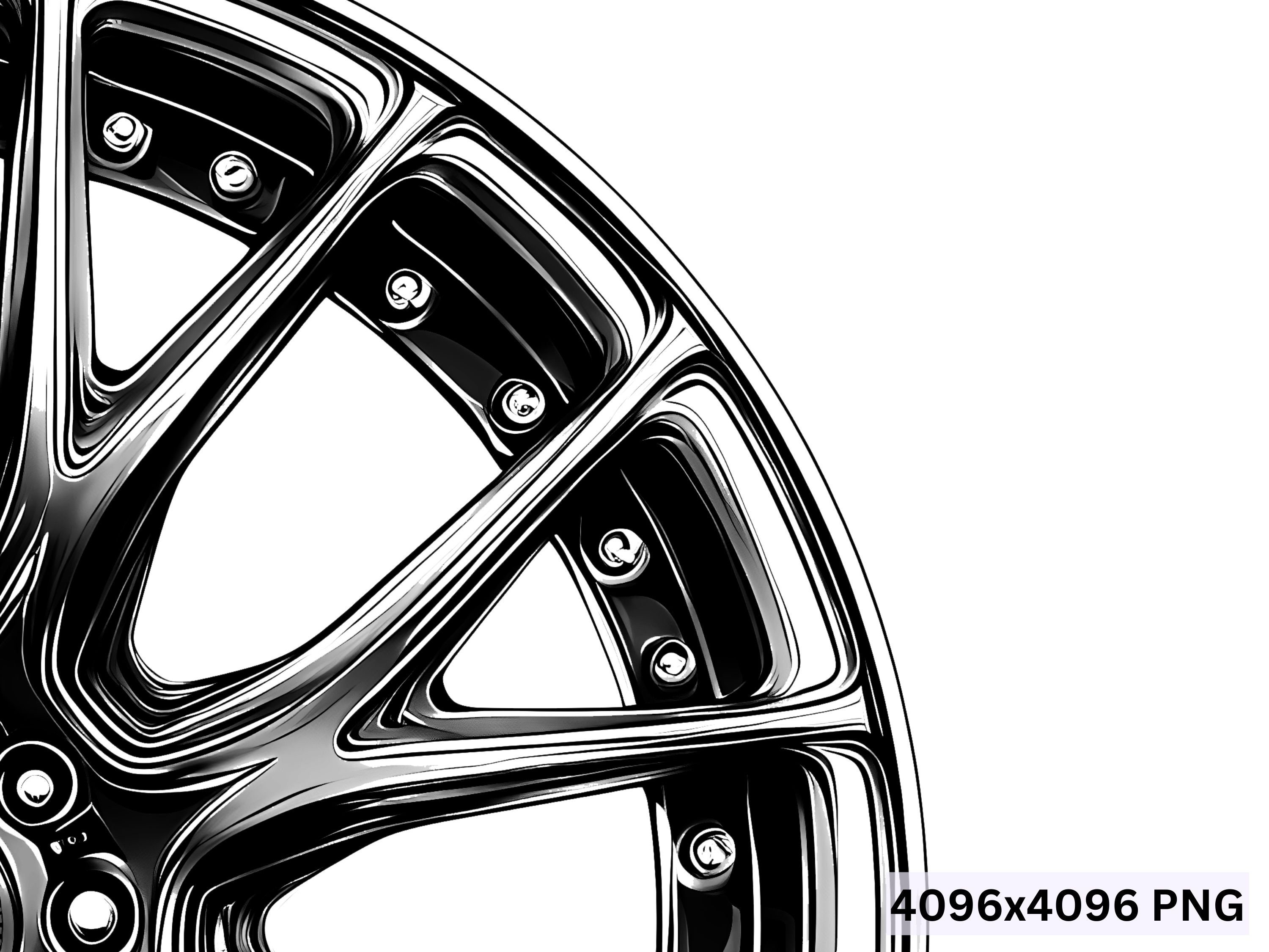 300 Rims Clipart Bundle PNG and SVG With Transparent Backgrounds Black ...