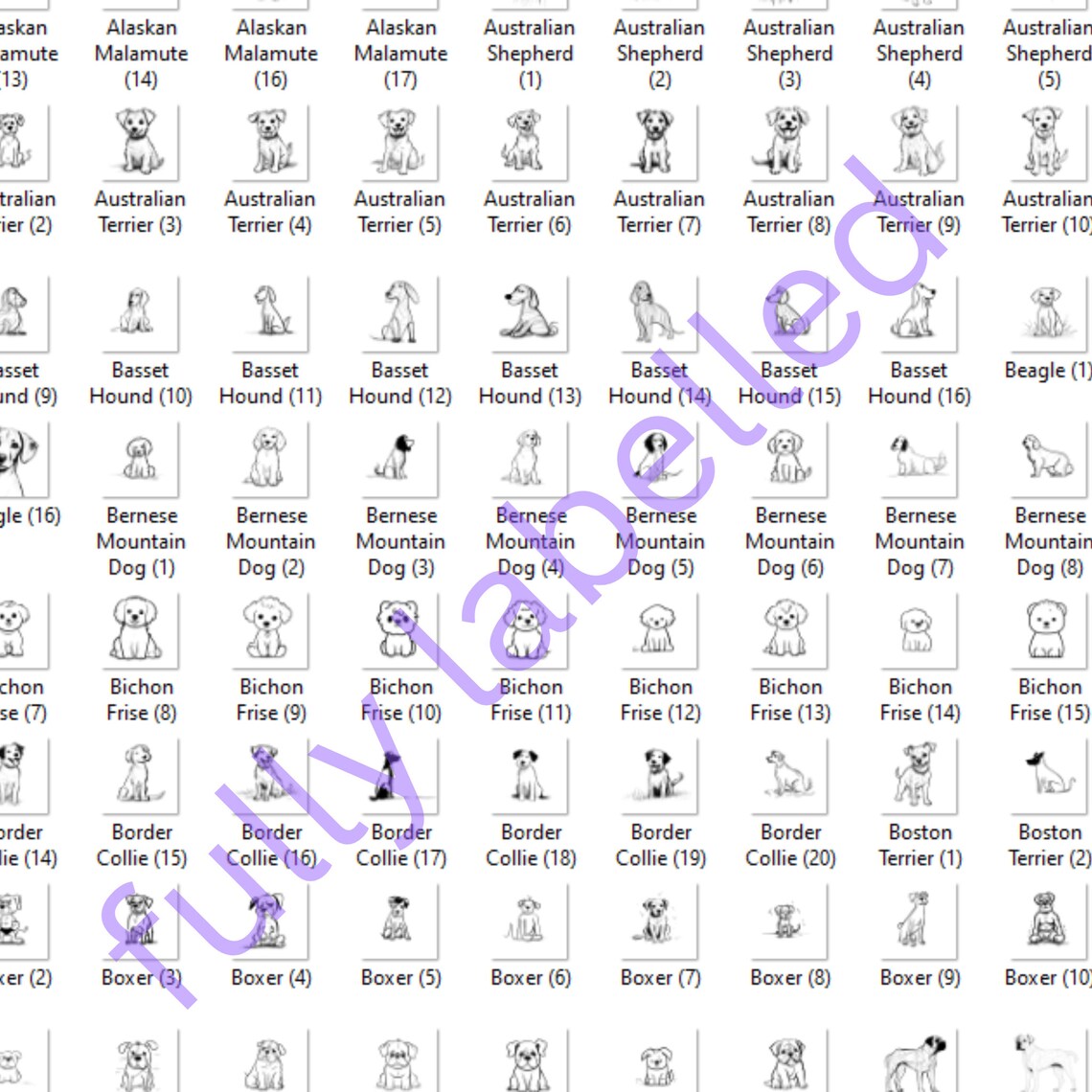 780 Cute Dog Clipart Bundle | 45 Breeds in PNG and SVG | Adorable ...