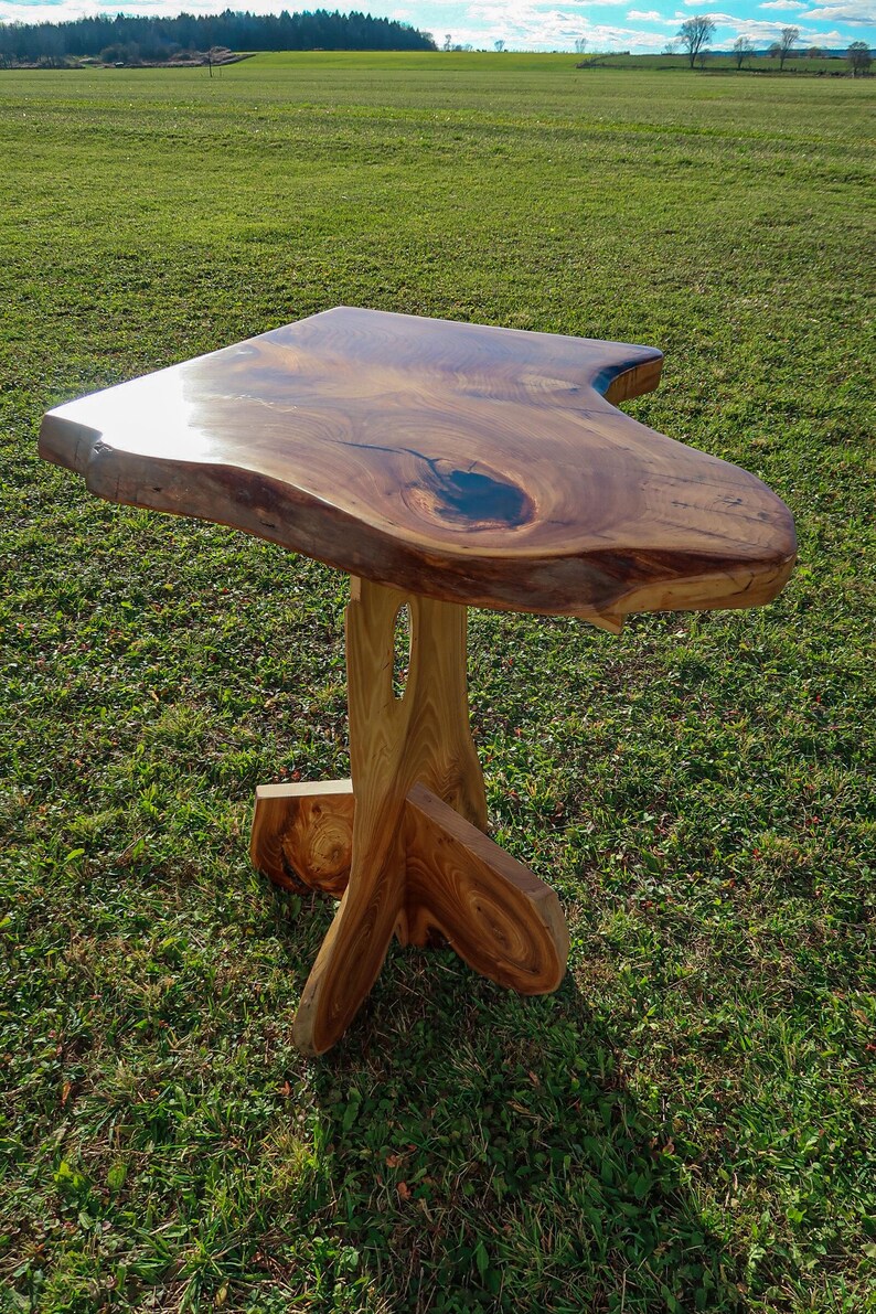 Rustic Scotch Elm Bar Table Live Edge Design - Etsy