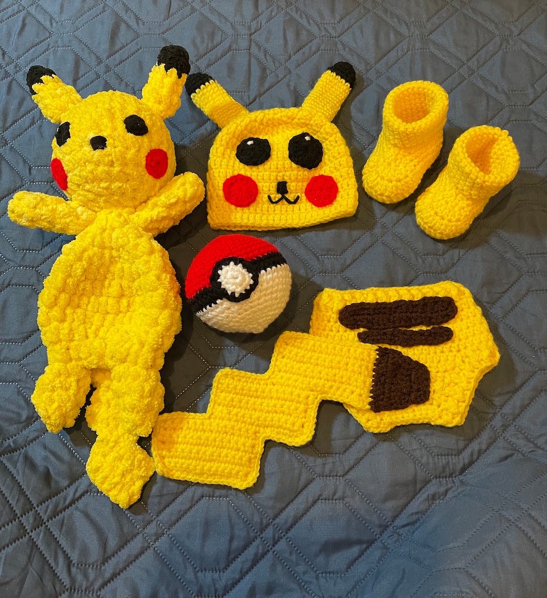 Babies Inspired by Pokémon Pikachu Crocheted Fits Newborn Outfit - Etsy