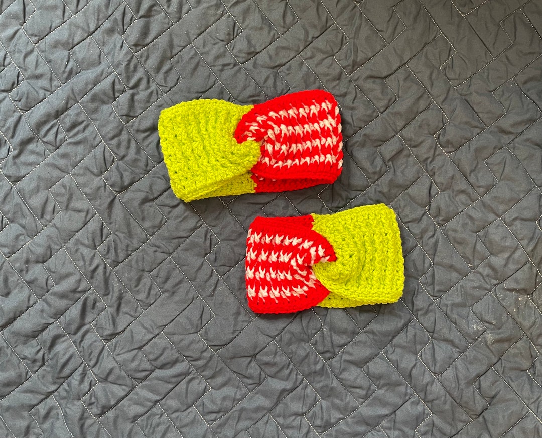 Ladies Crocheted Grinch Headbands Ear Warmer - Etsy