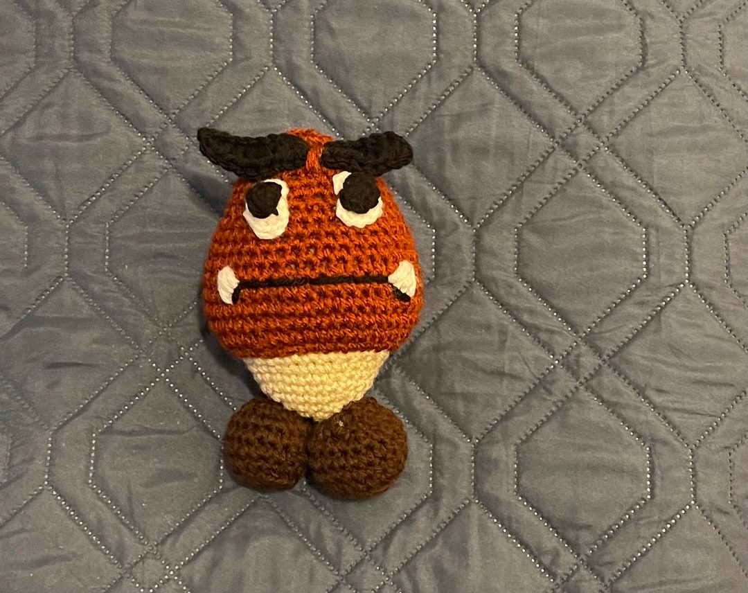 Amigurumi Crocheted Goomba Inspired by Mario Brothers - Etsy