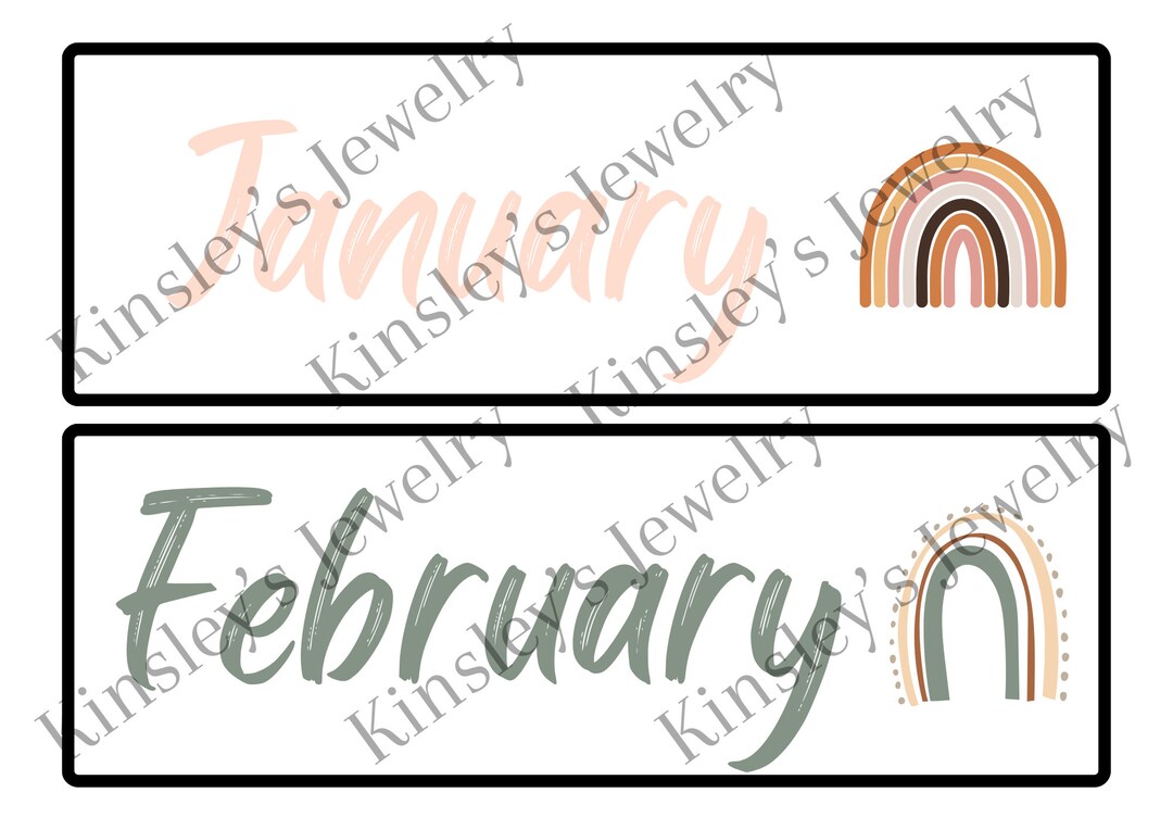 Months of the Year Printables - Etsy Australia