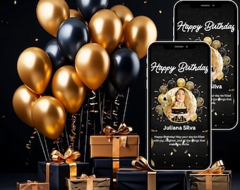 Printable Birthday Card, Virtual Birthday Card, Birthday Greeting Card ...