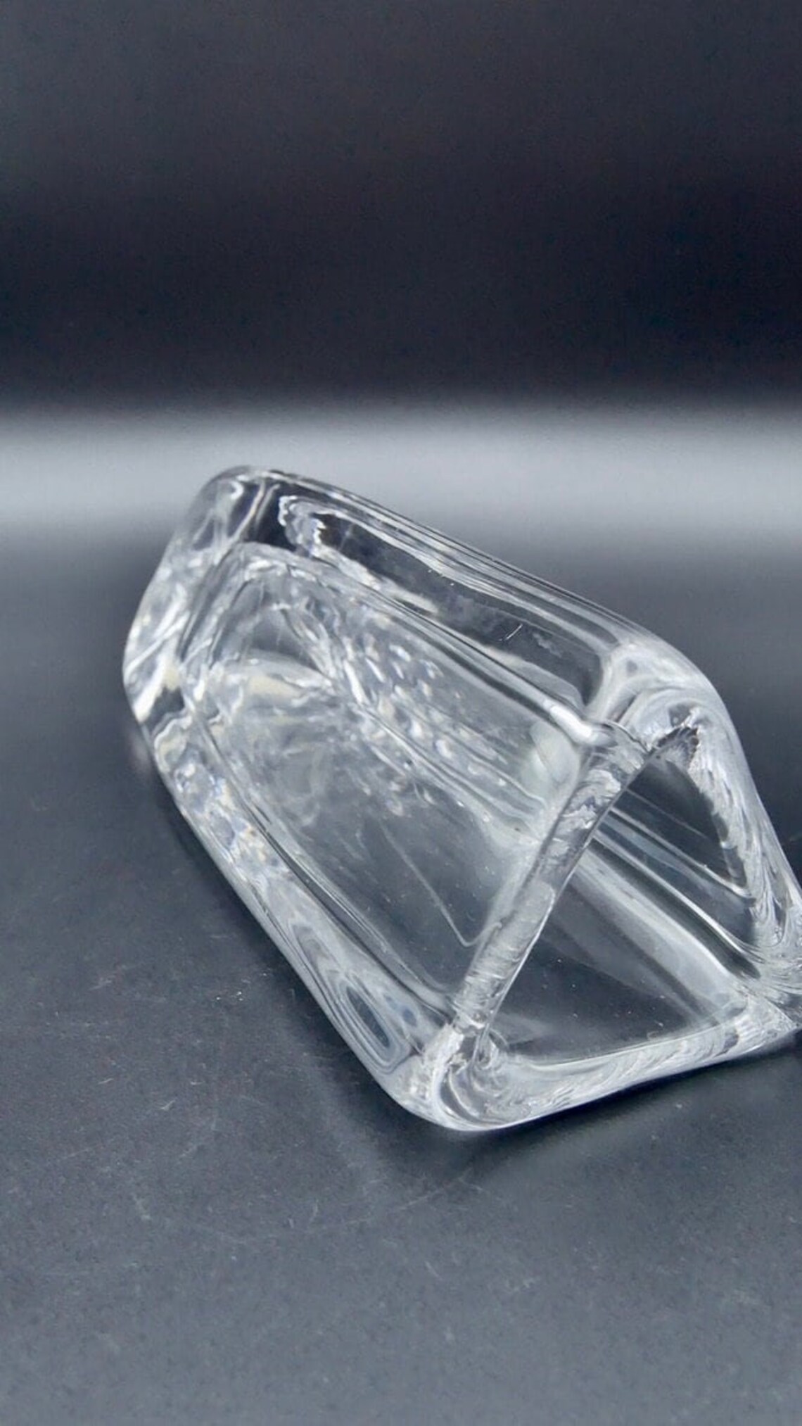 Vintage Orrefors Triangle Dusk Series Vase 3812 Nils Landsberg Signed ...