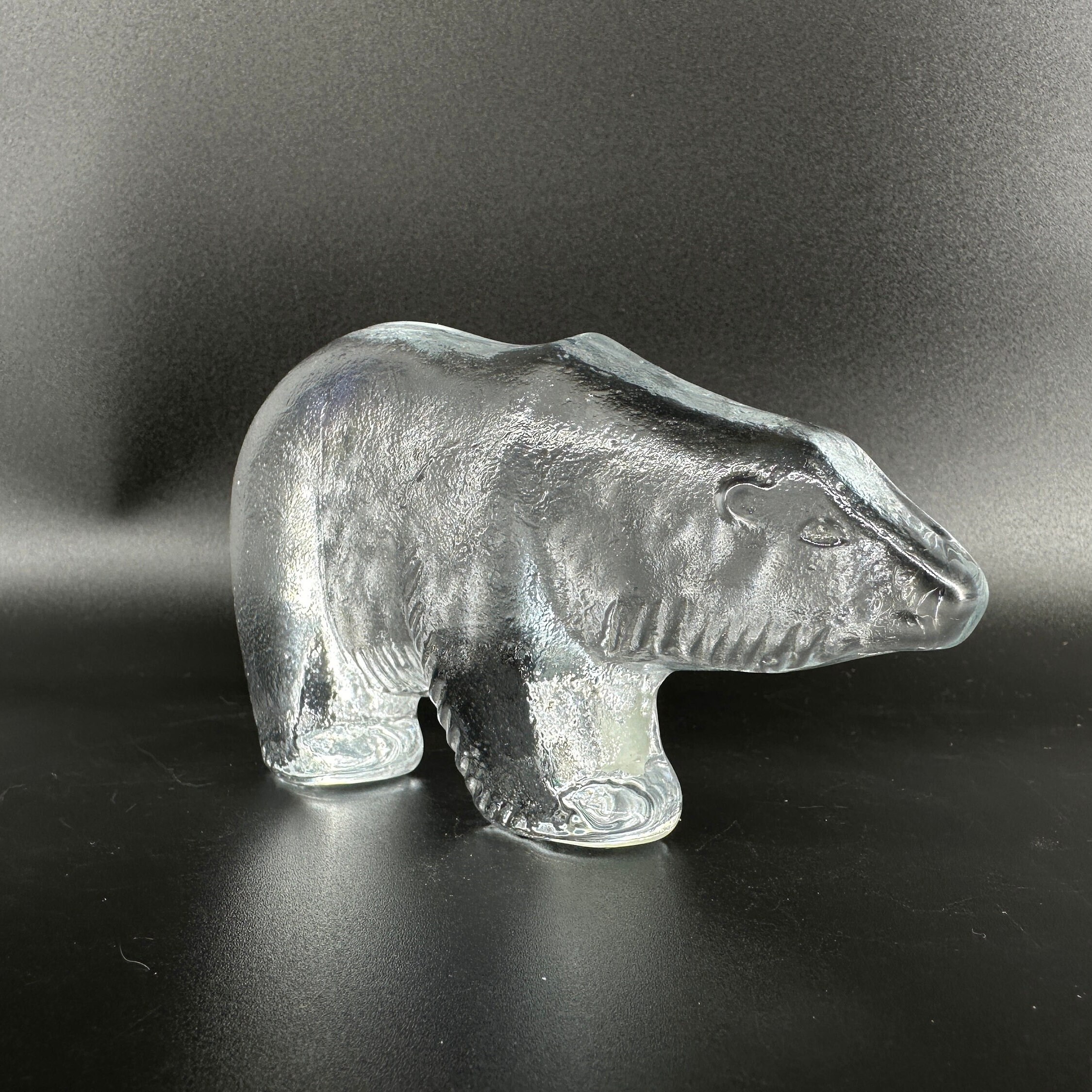 Lisa Larson Glass Polar Bear Vintage Crystal Animal Figurine ...