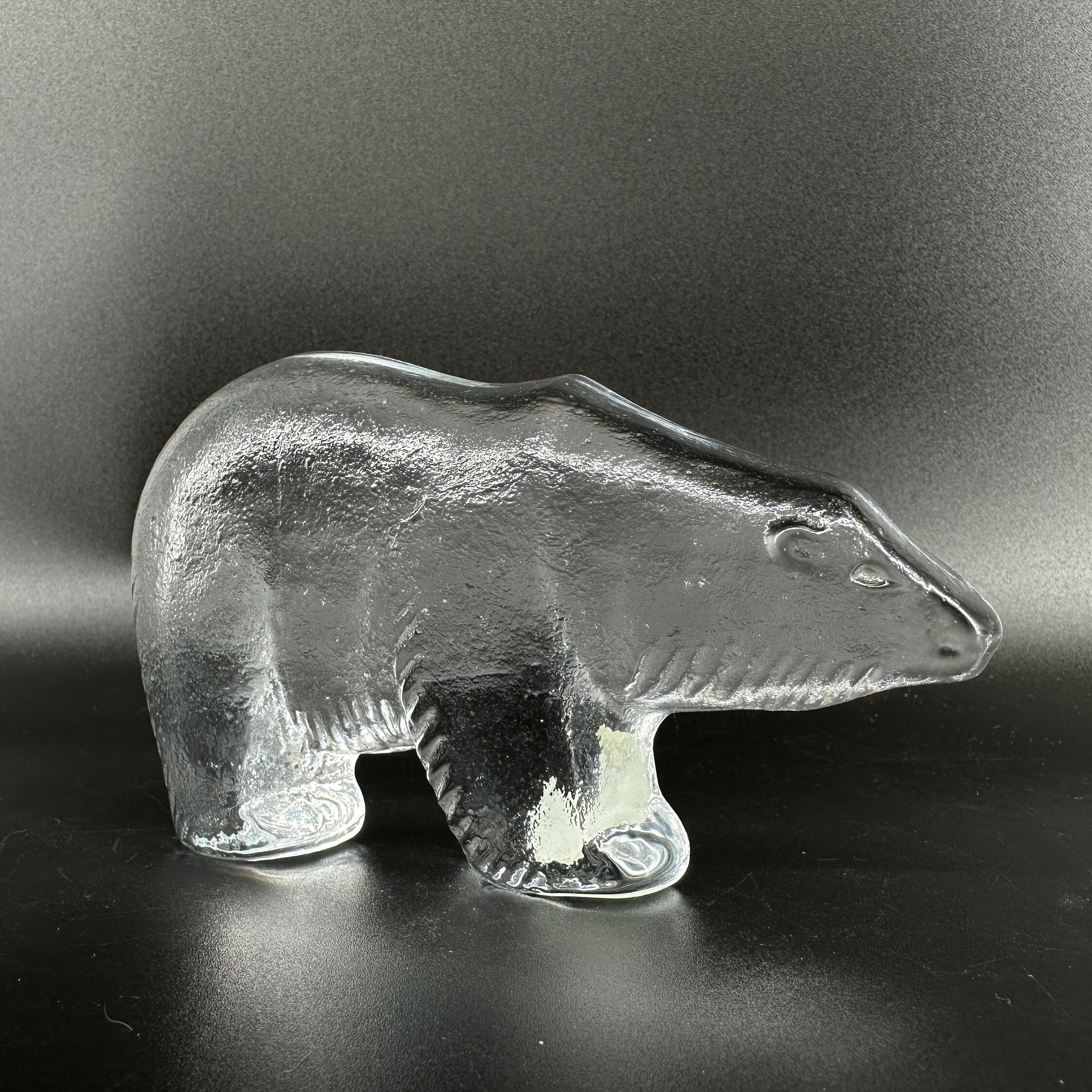 Lisa Larson Glass Polar Bear Vintage Crystal Animal Figurine ...