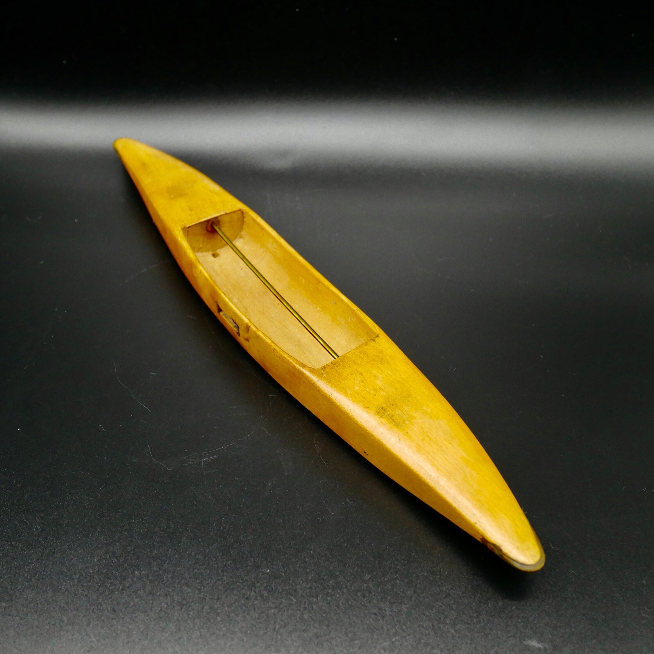Vintage Wooden Swedish Loom Shuttle on Rollers, Hand Carved, Old Boat ...