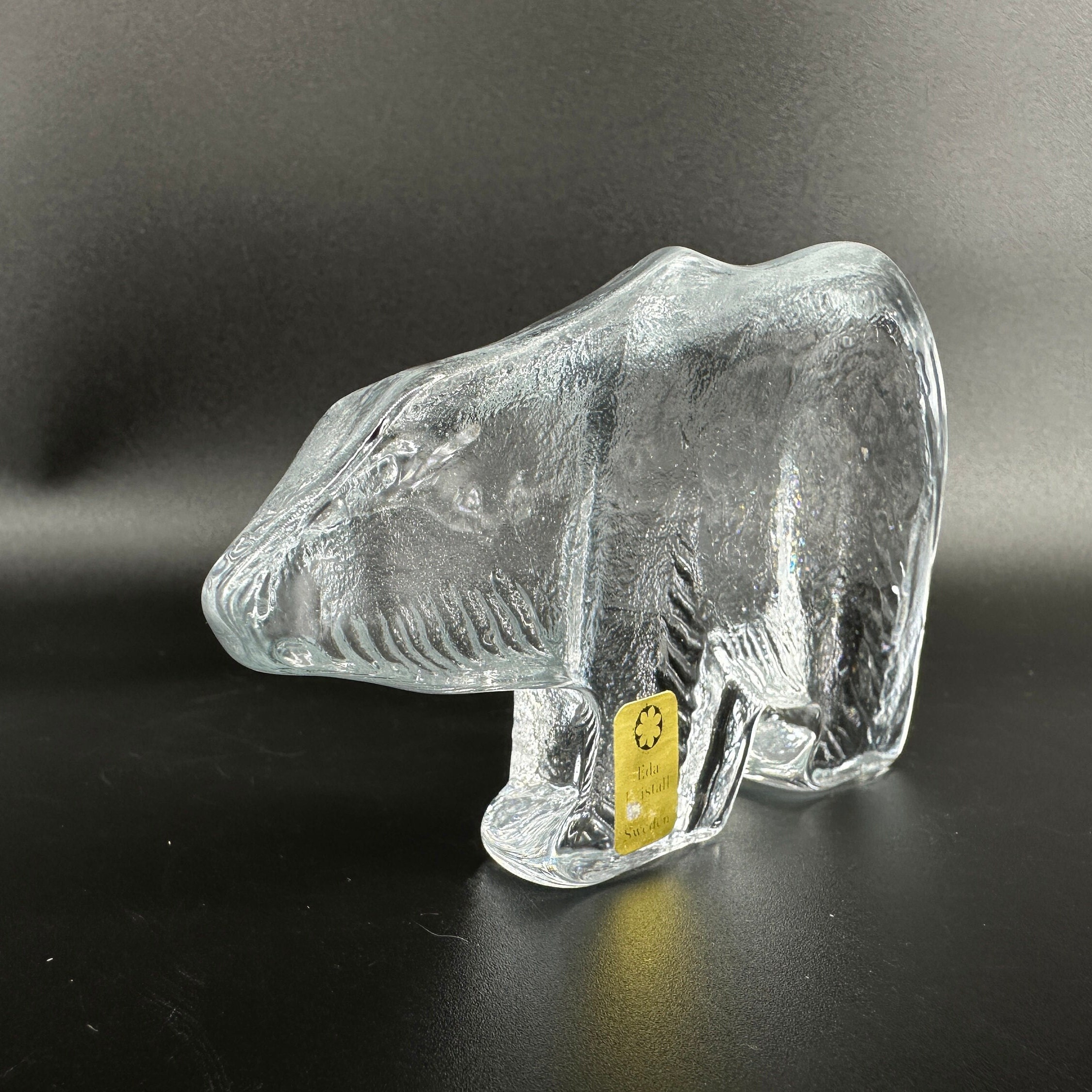 Lisa Larson Glass Polar Bear Vintage Crystal Animal Figurine ...