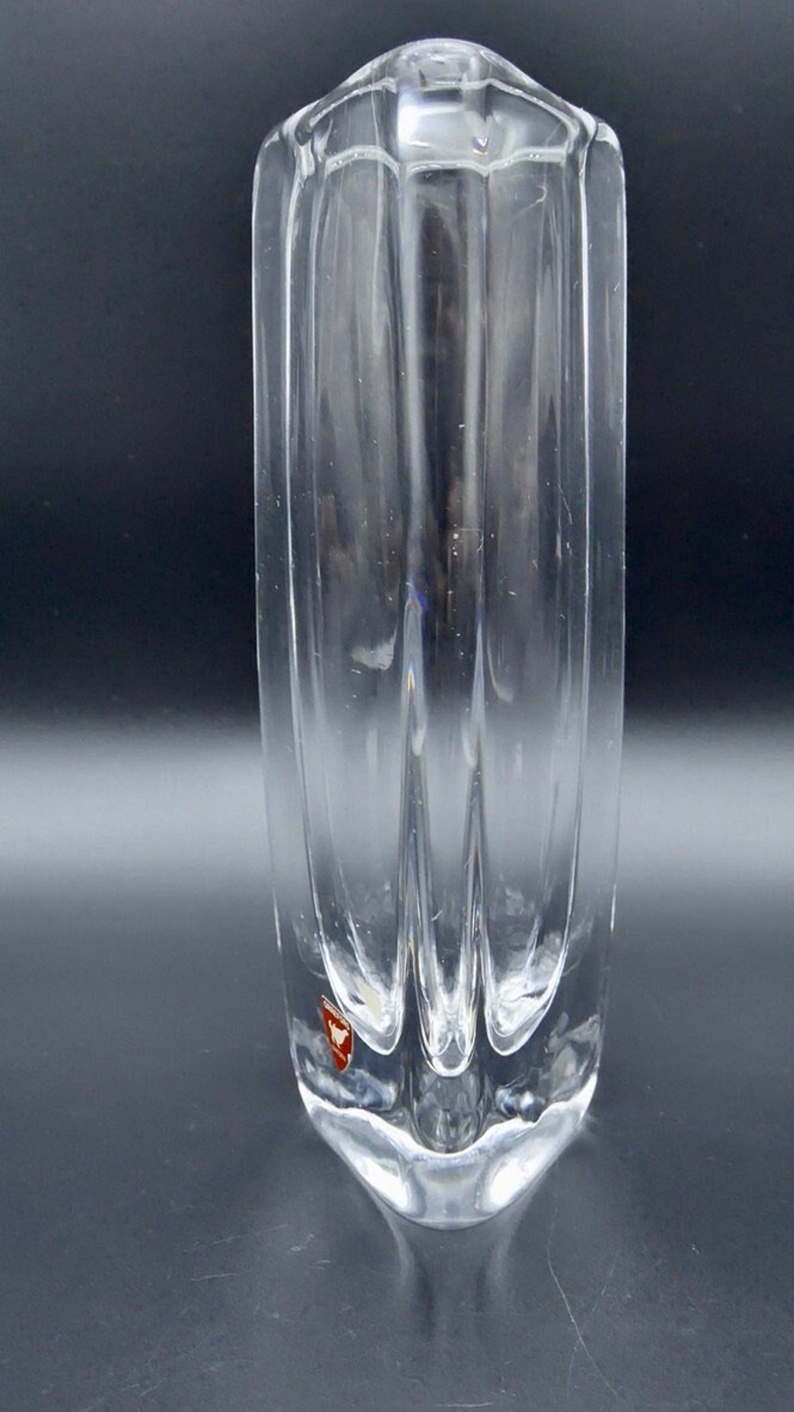 Vintage Orrefors Triangle Dusk Series Vase 3812 Nils Landsberg Signed ...