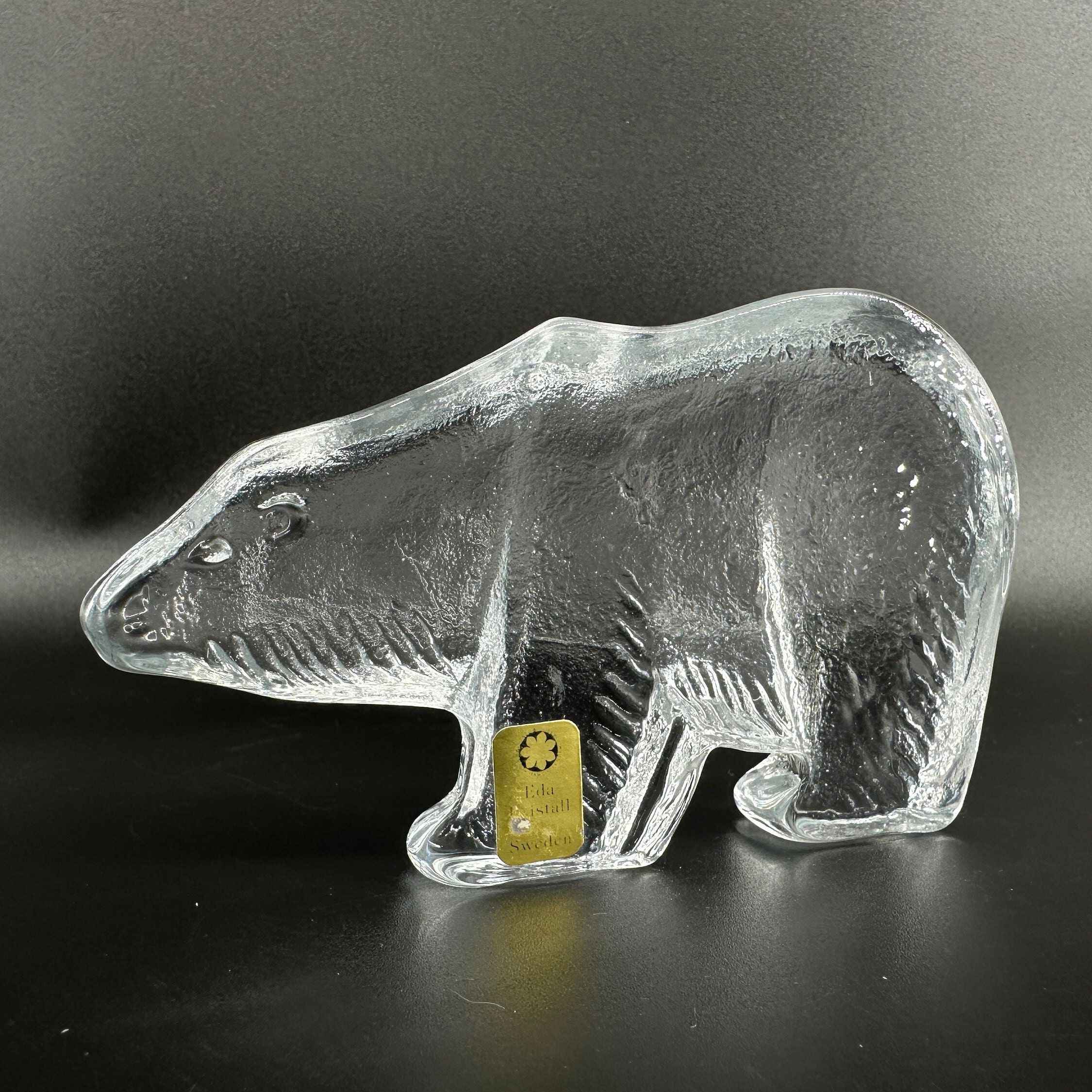 Lisa Larson Glass Polar Bear Vintage Crystal Animal Figurine ...