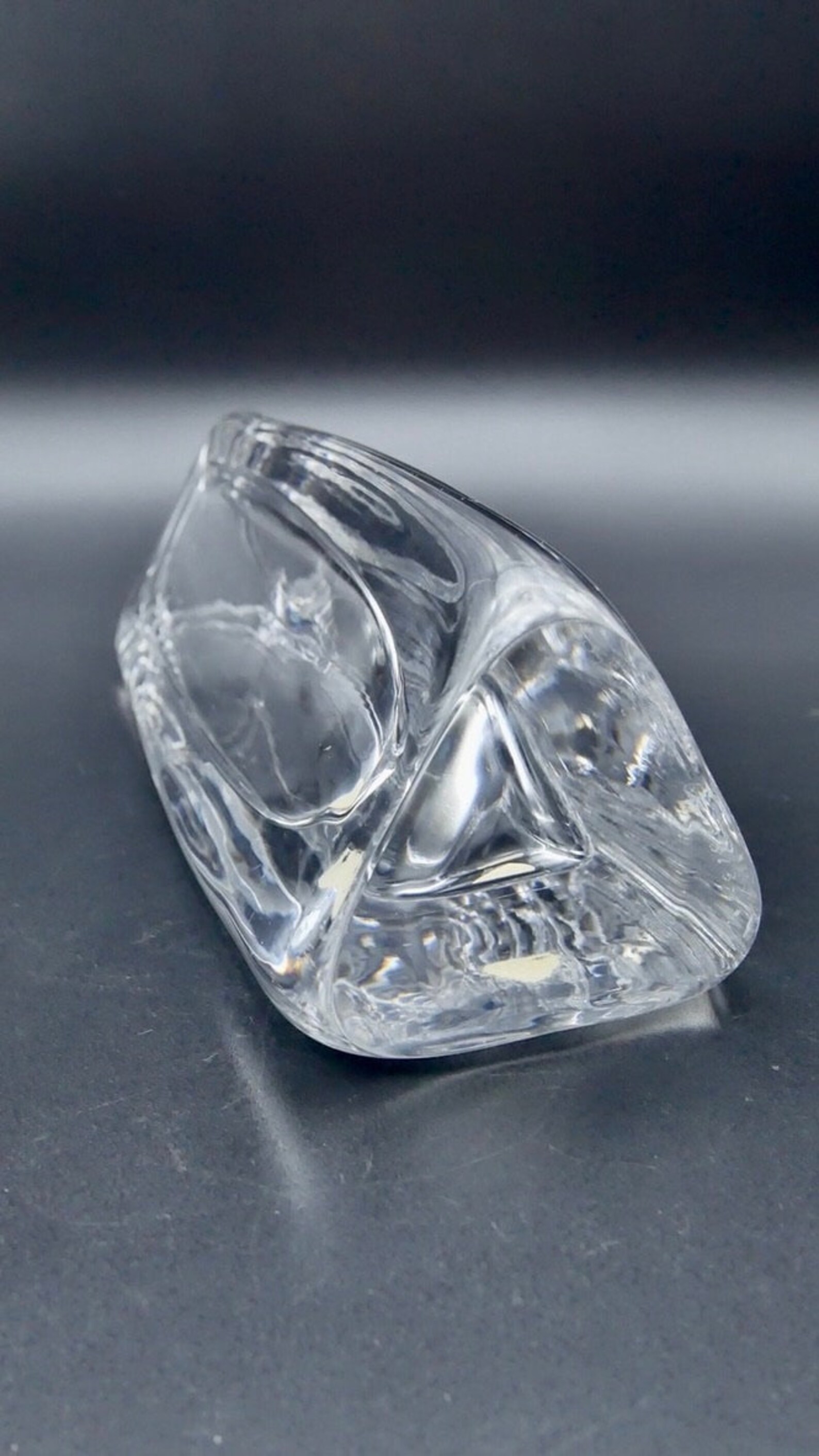 Vintage Orrefors Triangle Dusk Series Vase 3812 Nils Landsberg Signed ...