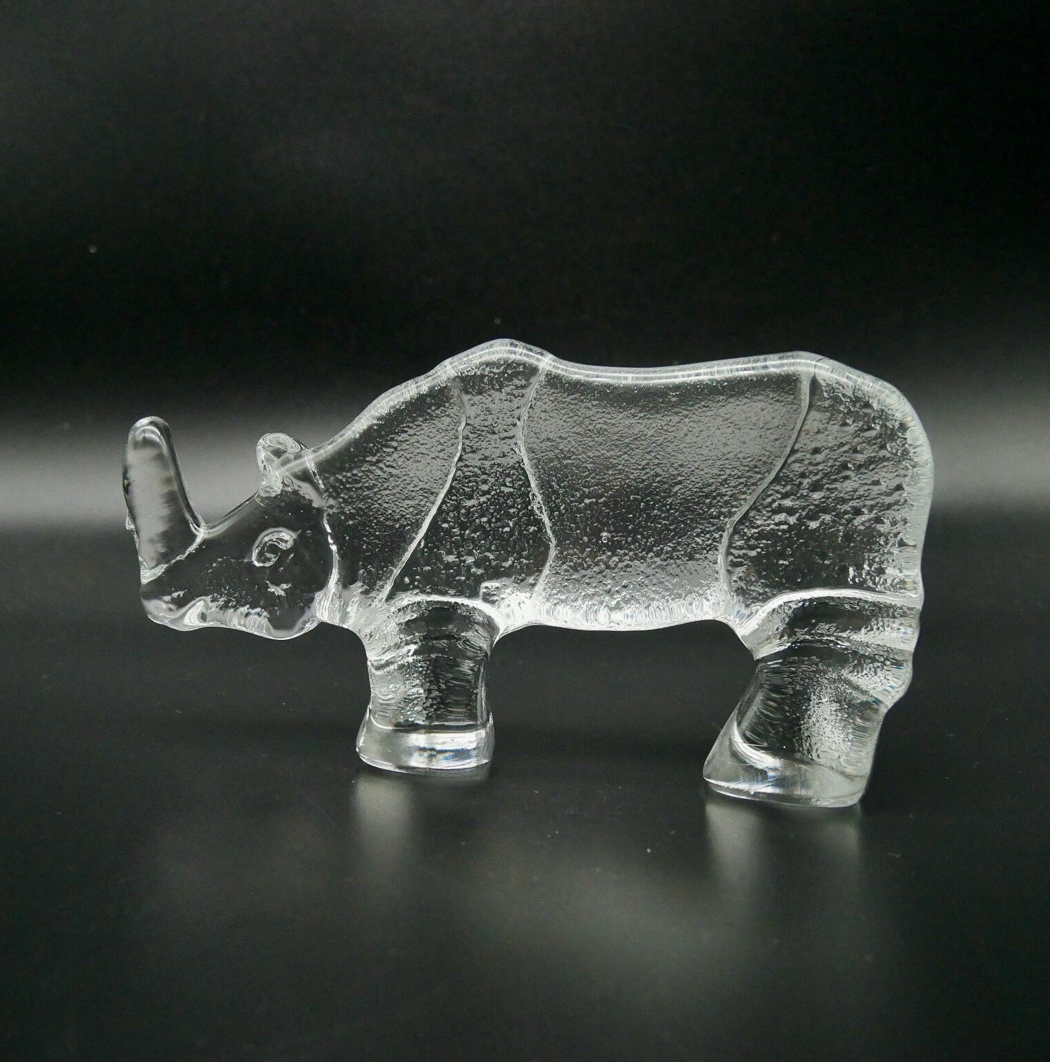 Vintage Kosta Boda Art Glass Rhino Figurine Bertil Vallien - Etsy