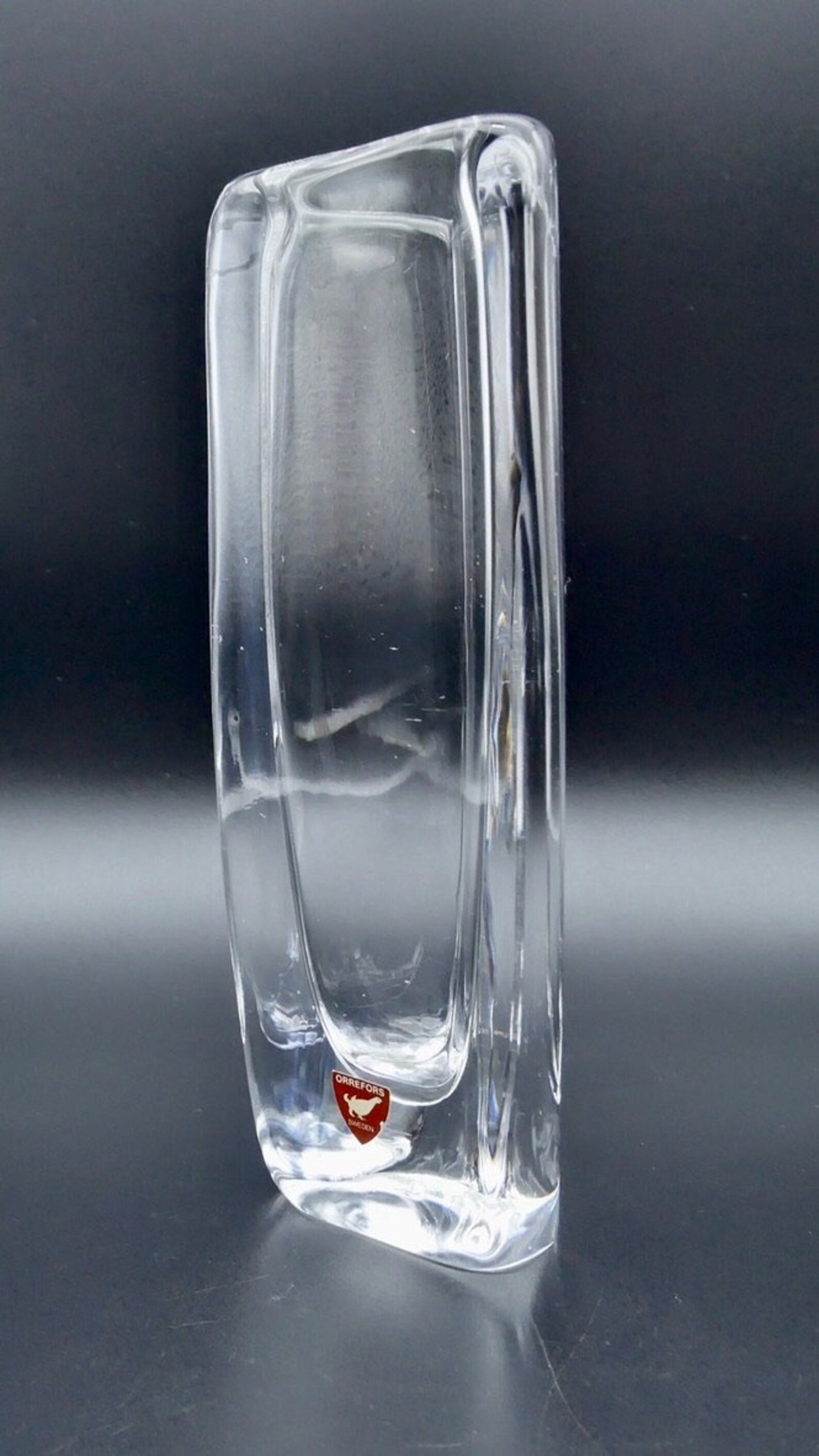 Vintage Orrefors Triangle Dusk Series Vase 3812 Nils Landsberg Signed ...