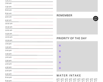 Aesthetic Daily Planner Printable to Do List Digital Daily Schedule ...