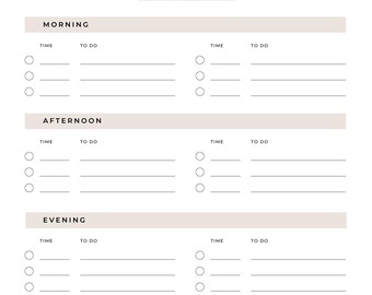 Aesthetic Daily Planner Printable to Do List Digital Daily Schedule ...