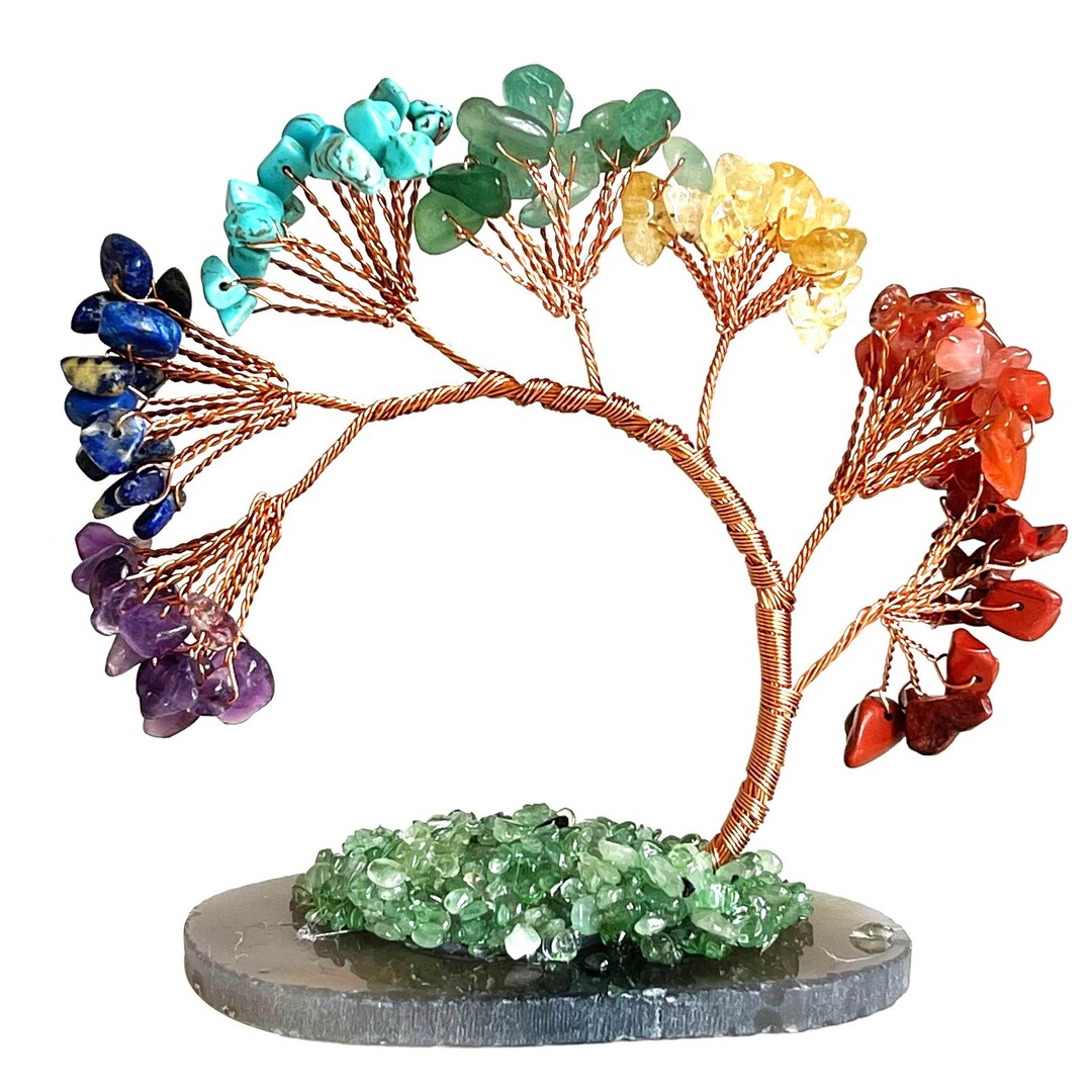 Chakra Tree of Life 7 Chakra Crystals Tree of Life Statue - Etsy