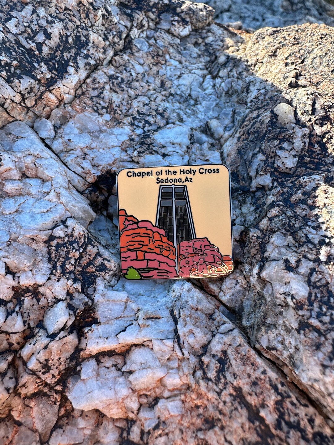 Chapel of the Holy Cross Enamel Pin, Sedona Arizona | Gift for Hikers ...