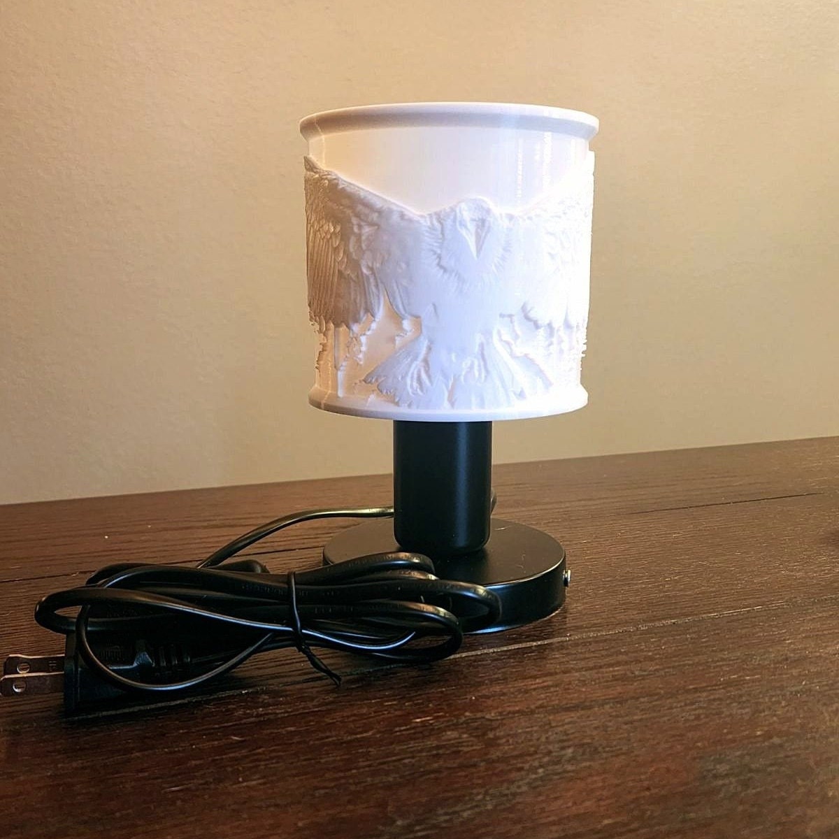 3D Printed Raven Lithophane Accent Lamp - Etsy