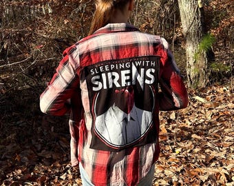 Upcycled KISS Rock Band Flannel Shirt - Etsy