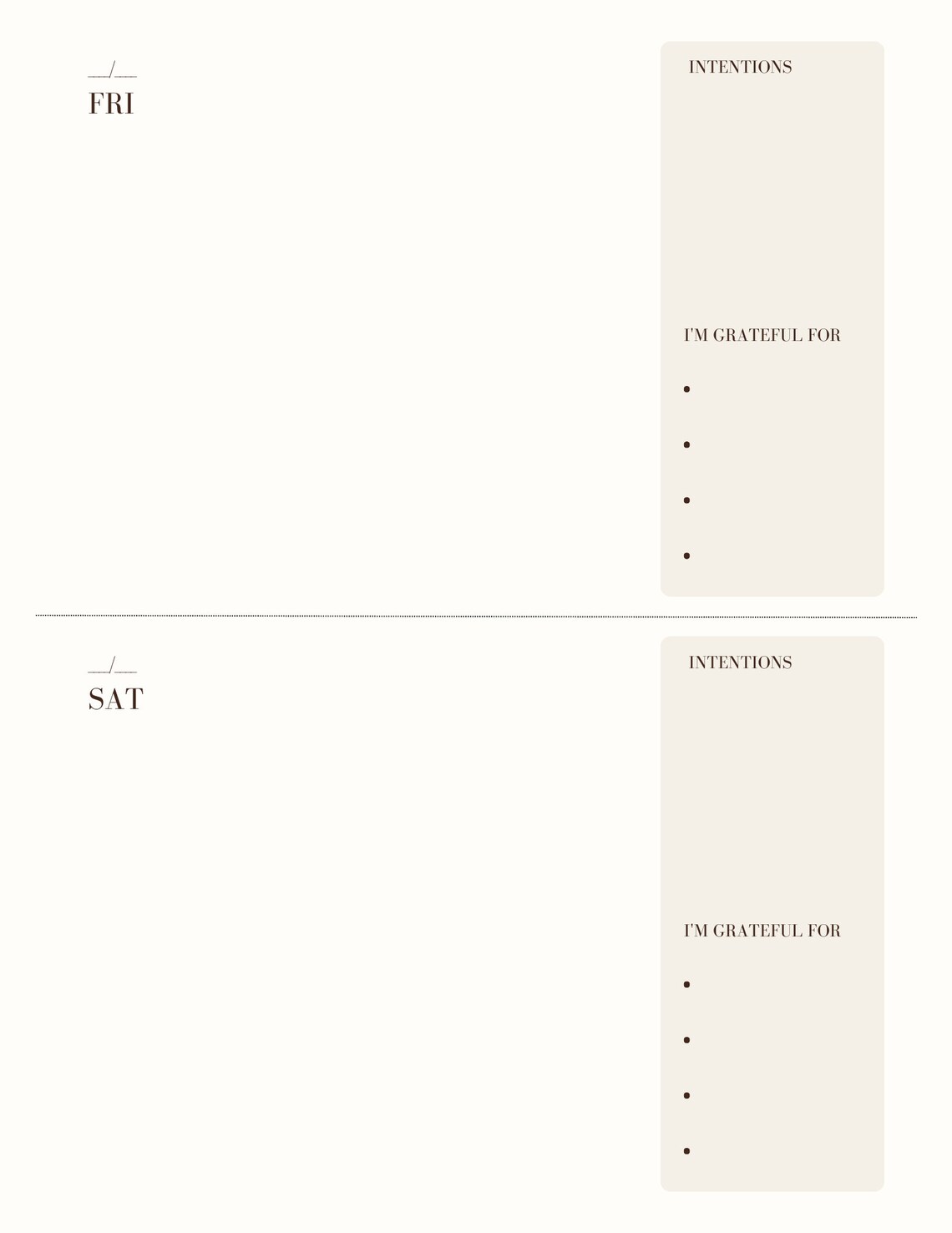 Golden Printable Weekly Planner, Digital Download Planner, Weekly ...