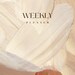 Golden Printable Weekly Planner, Digital Download Planner, Weekly ...
