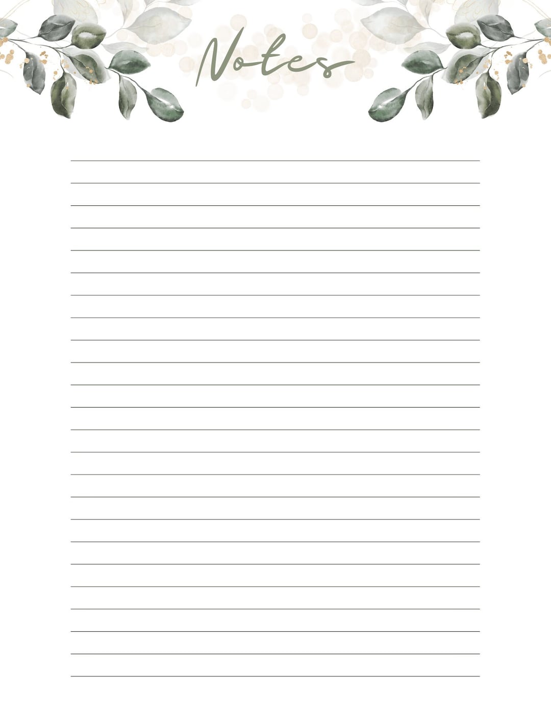 Daily Notes Printable Instant Download Whimsical Blank - Etsy