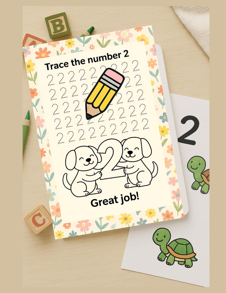 Let’s Learn Numbers! Printable Tracing & Coloring Book for Kids (ages 3 ...