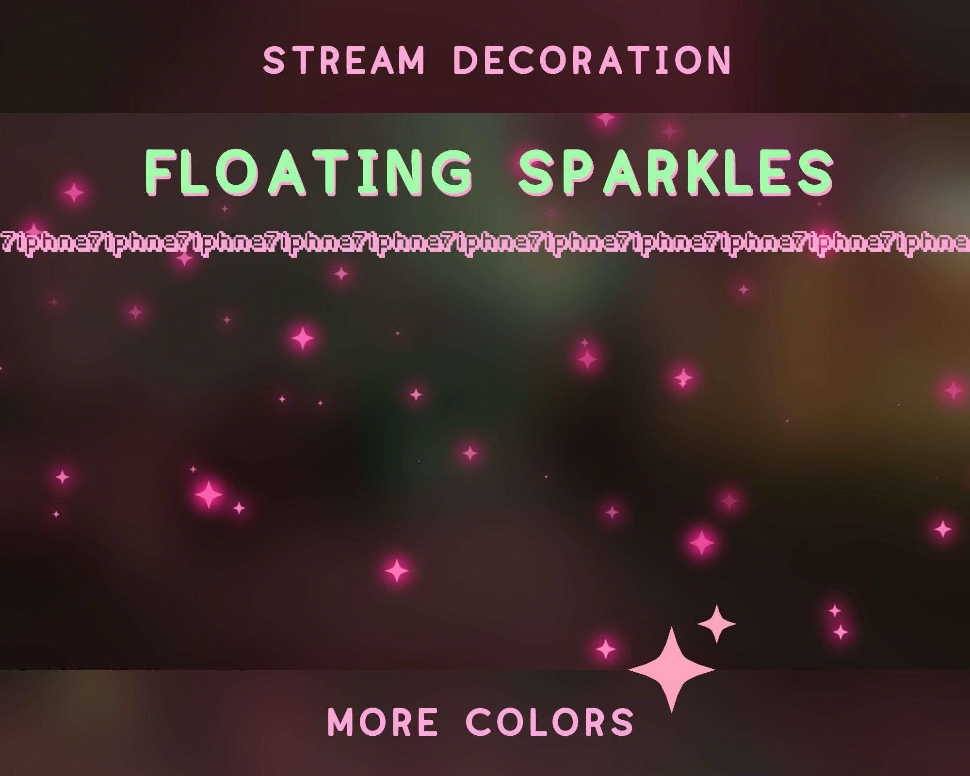 Animated Floating Sparkles Overlay Stream Decoration 8 Colors - Etsy