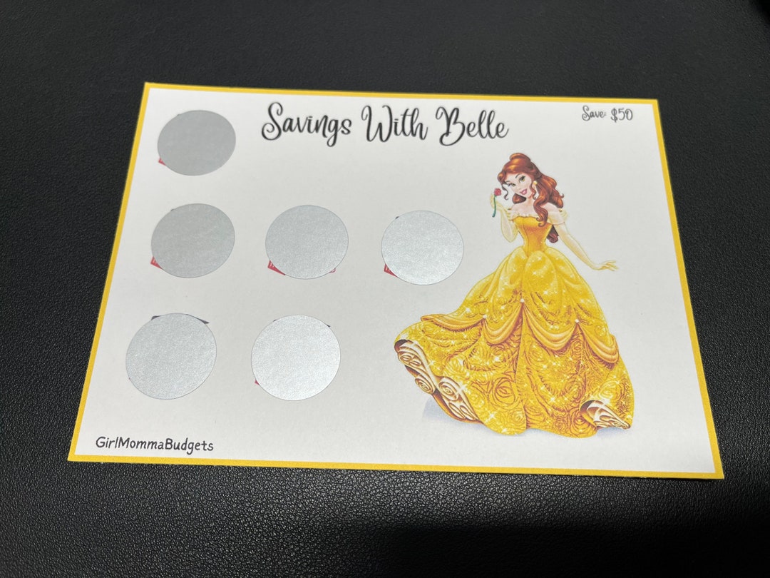 Princess Scratch off Savings Challenge - Etsy