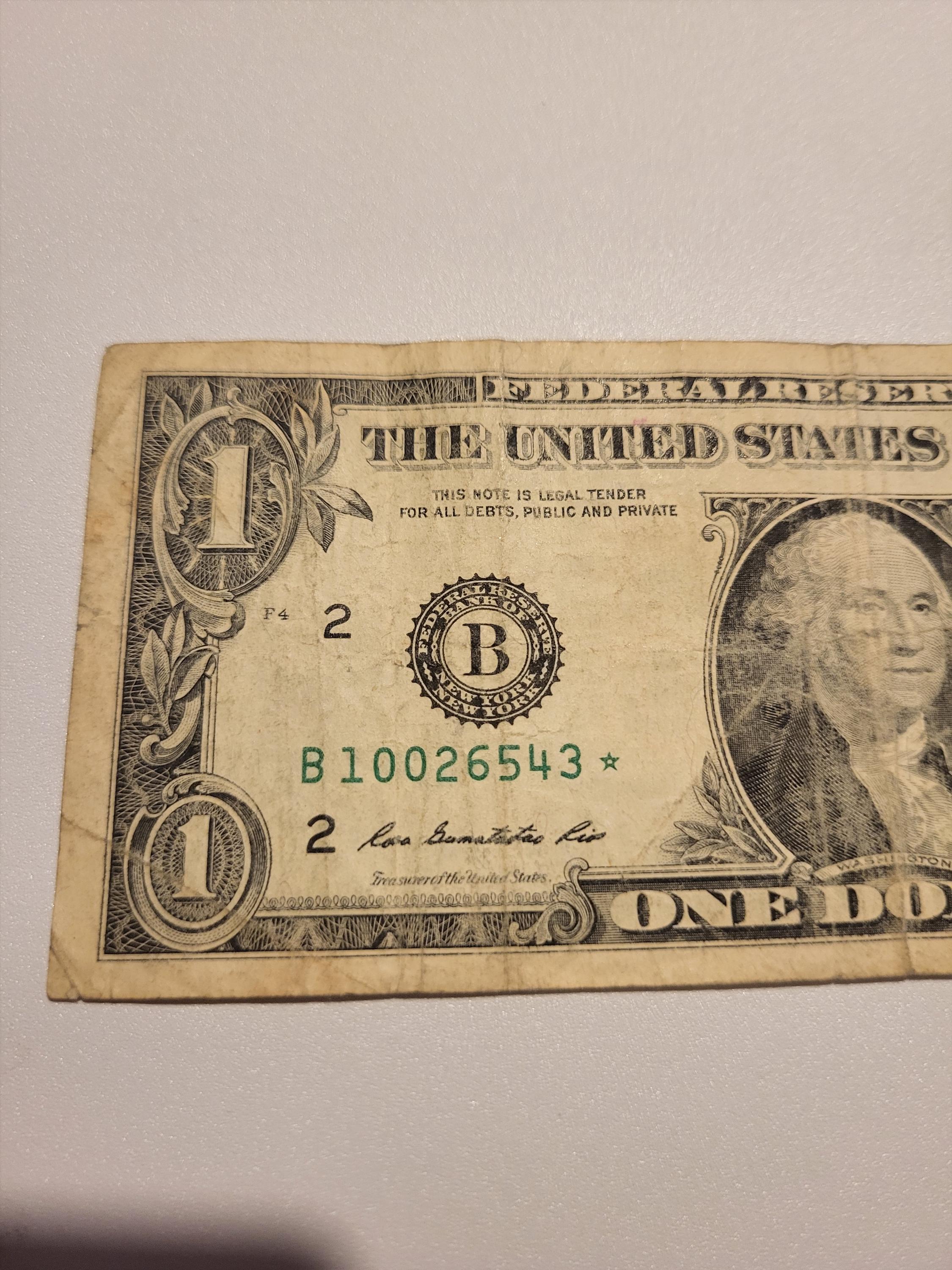 2013 Star 4 Digit Ladder One Dollar Bill Note New York - Etsy